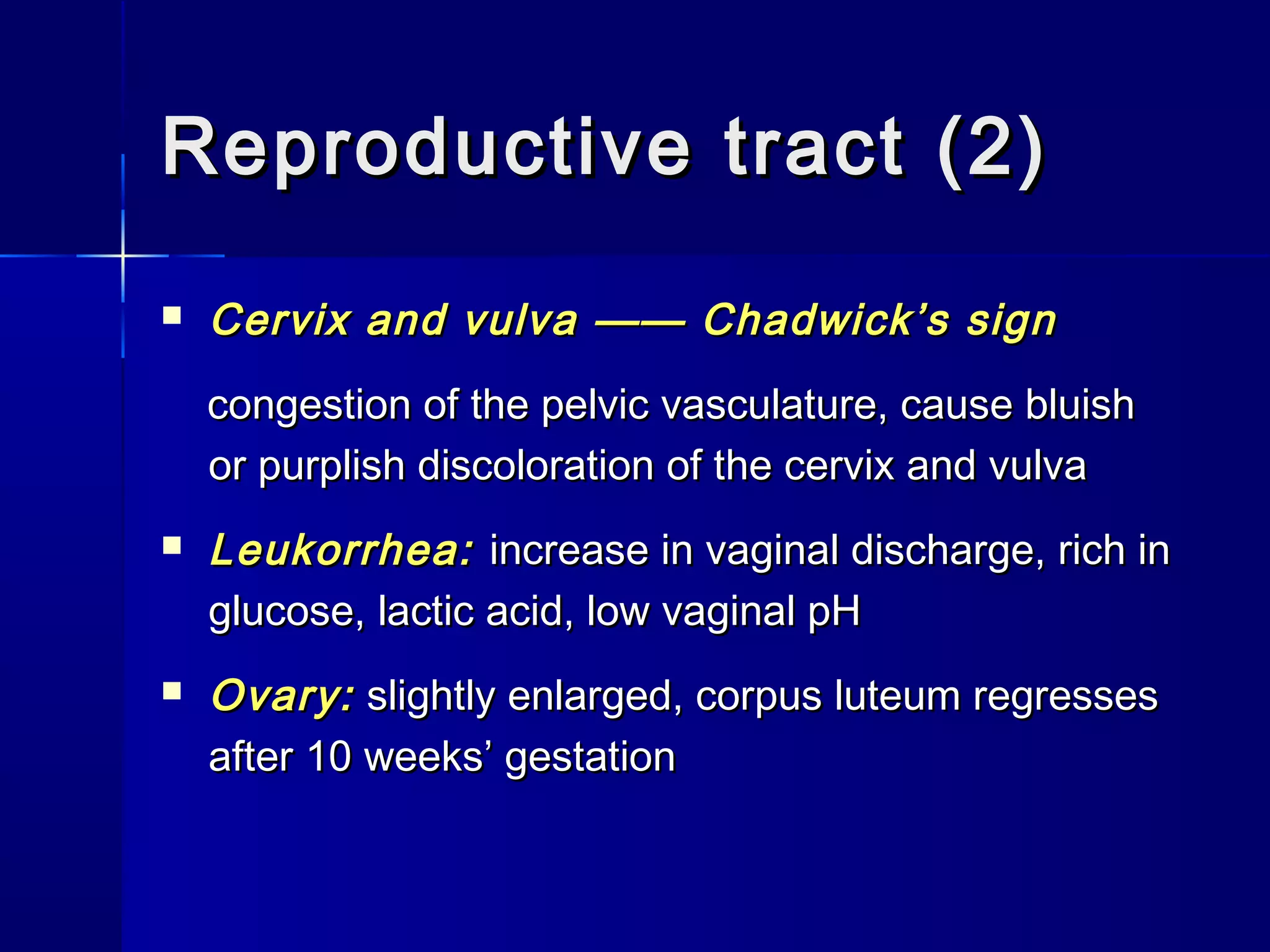Maternal changes during pregnancy for undergraduate | PPT