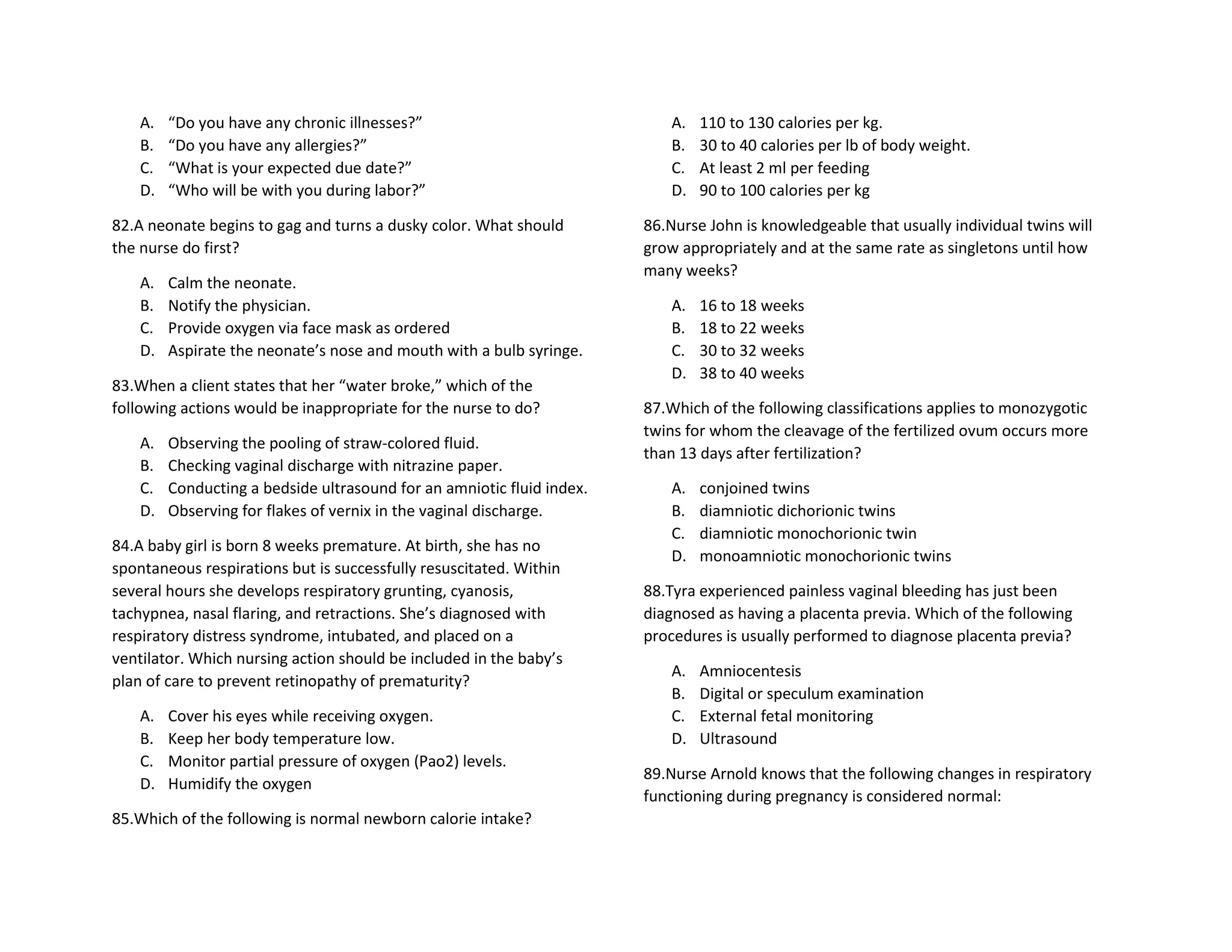 maternal child health nursing MCQ 2.docx