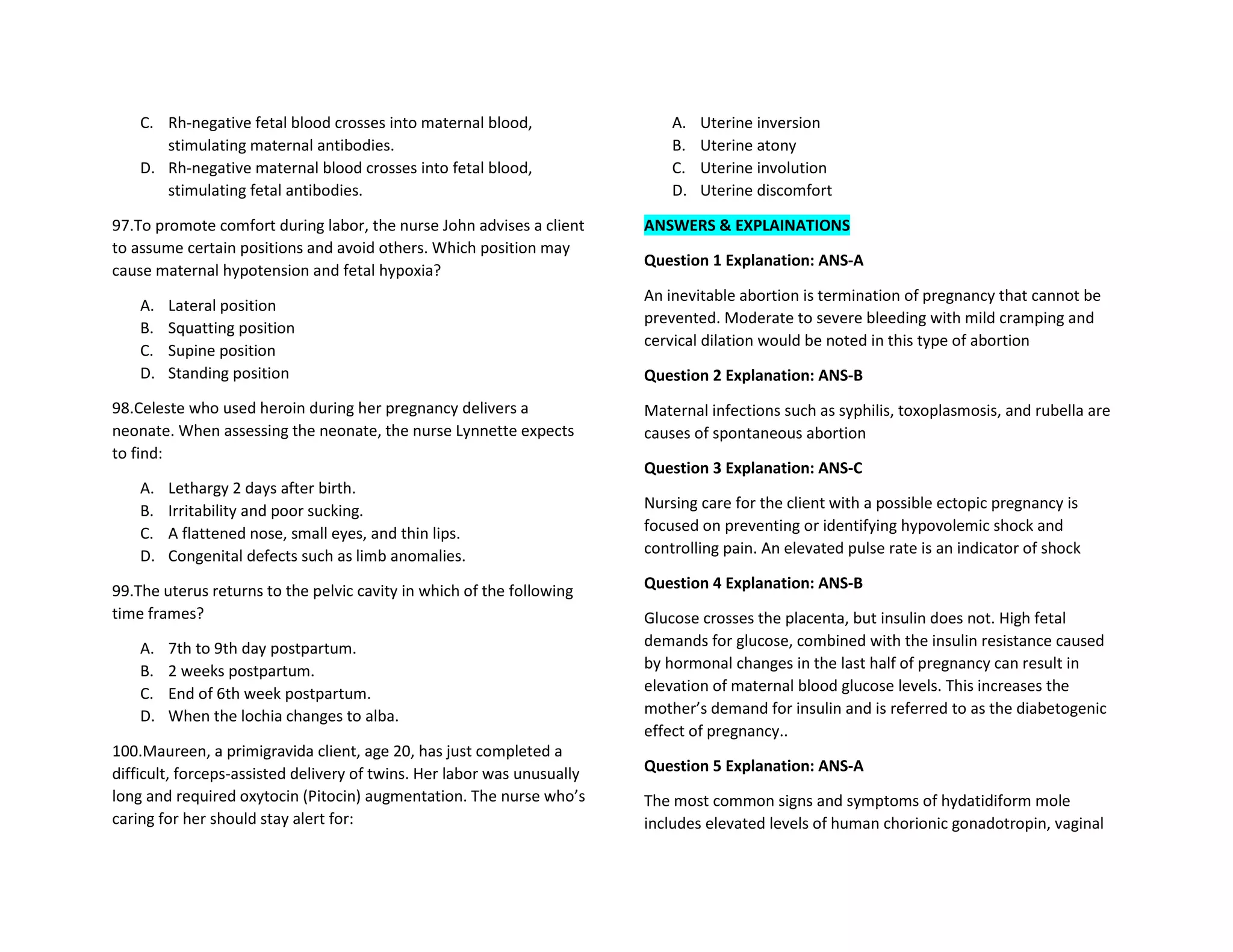 maternal child health nursing MCQ 2.docx