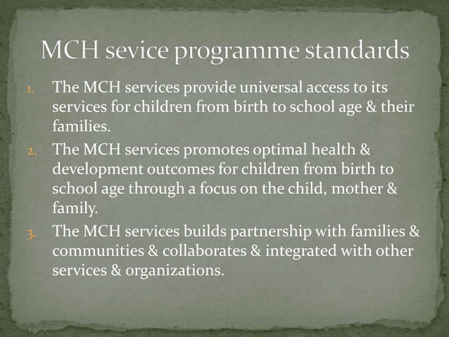 Maternal and child health programme | PPTX