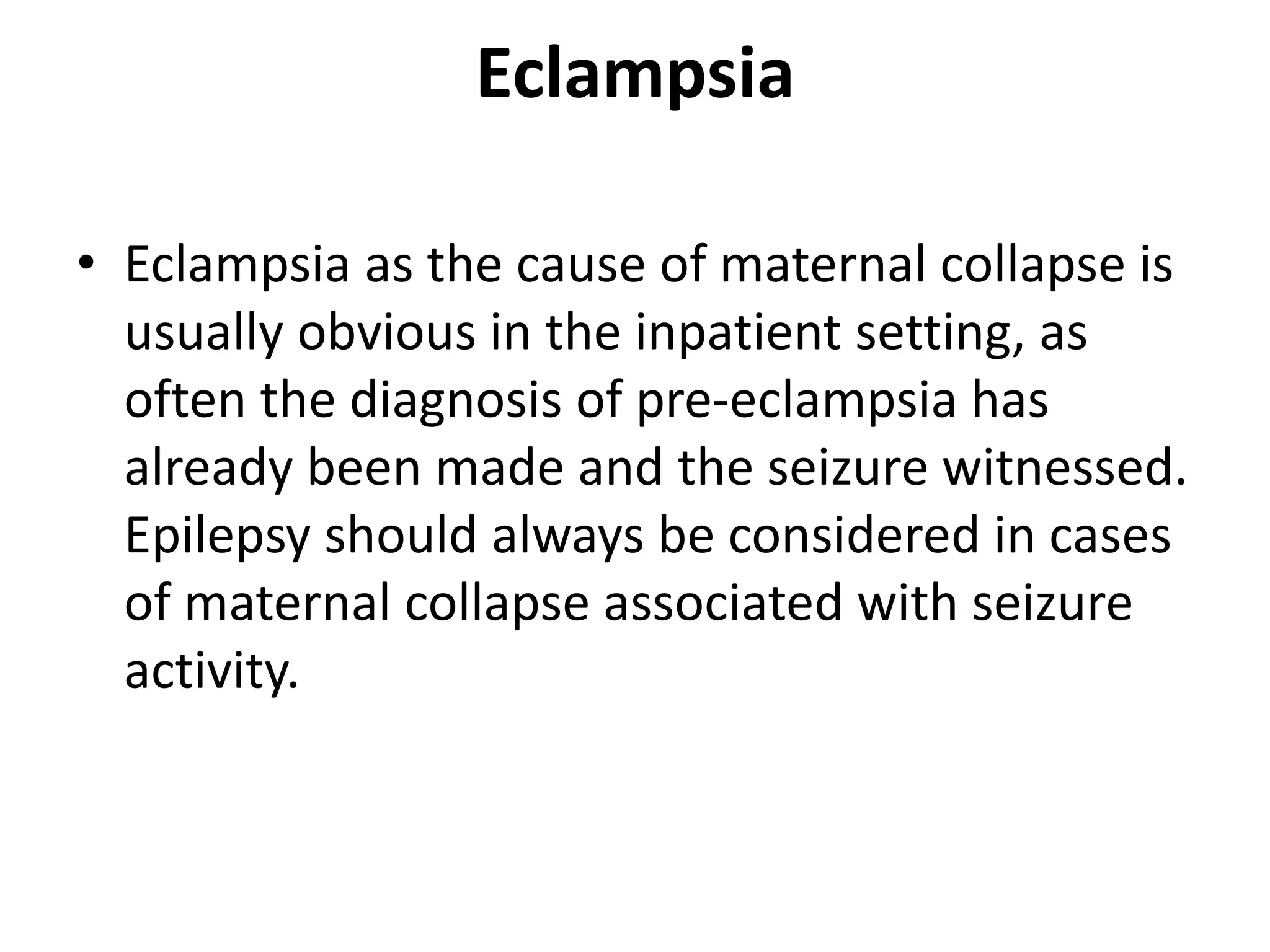 Maternal collapse | PPTX