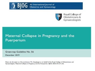 Maternal Collapse.pptx | Pregnancy | Reproductive Health