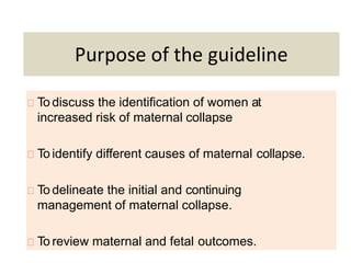 Maternal Collapse.pptx | Pregnancy | Reproductive Health