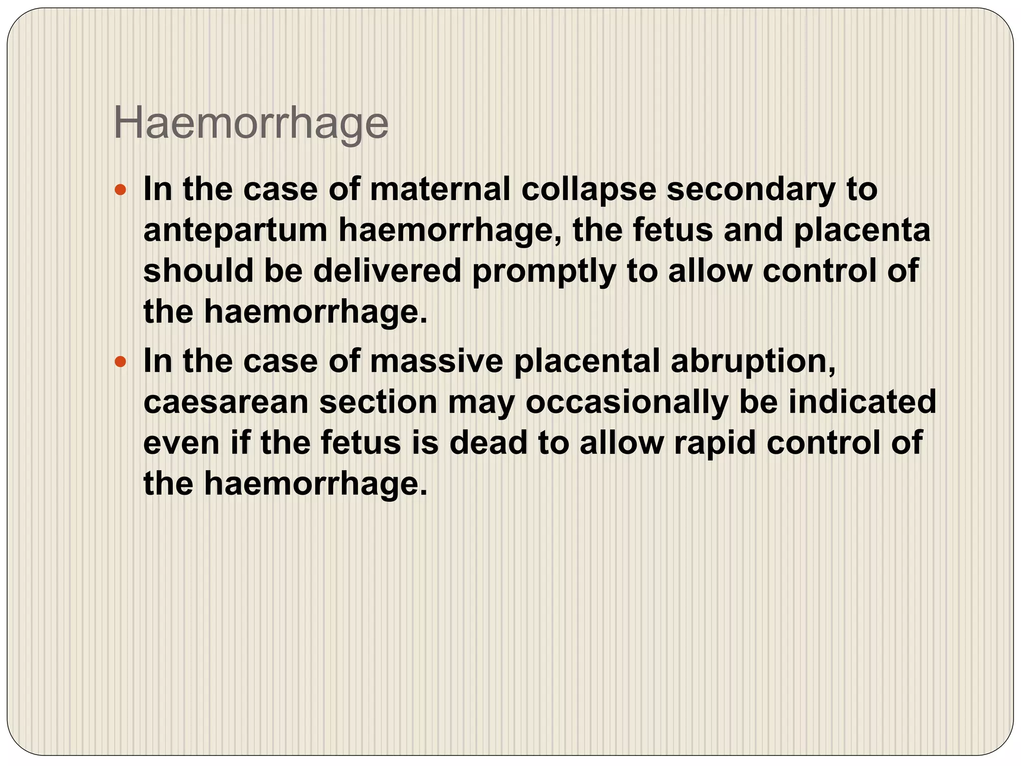 Maternal collapse during pregnancy and puerperium | PPTX
