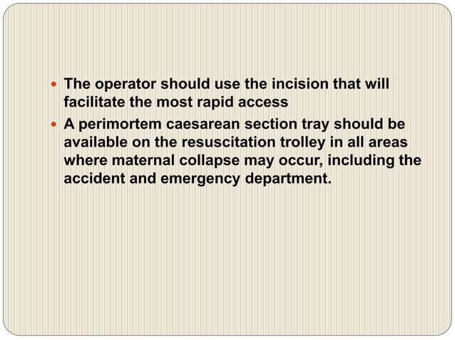 Maternal collapse during pregnancy and puerperium | PPTX