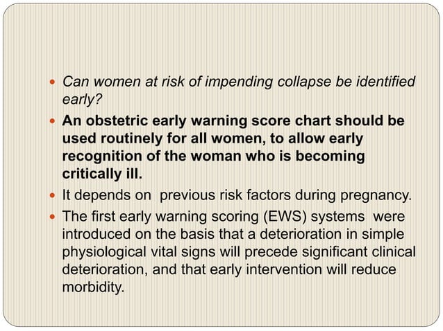 Maternal collapse during pregnancy and puerperium | PPTX