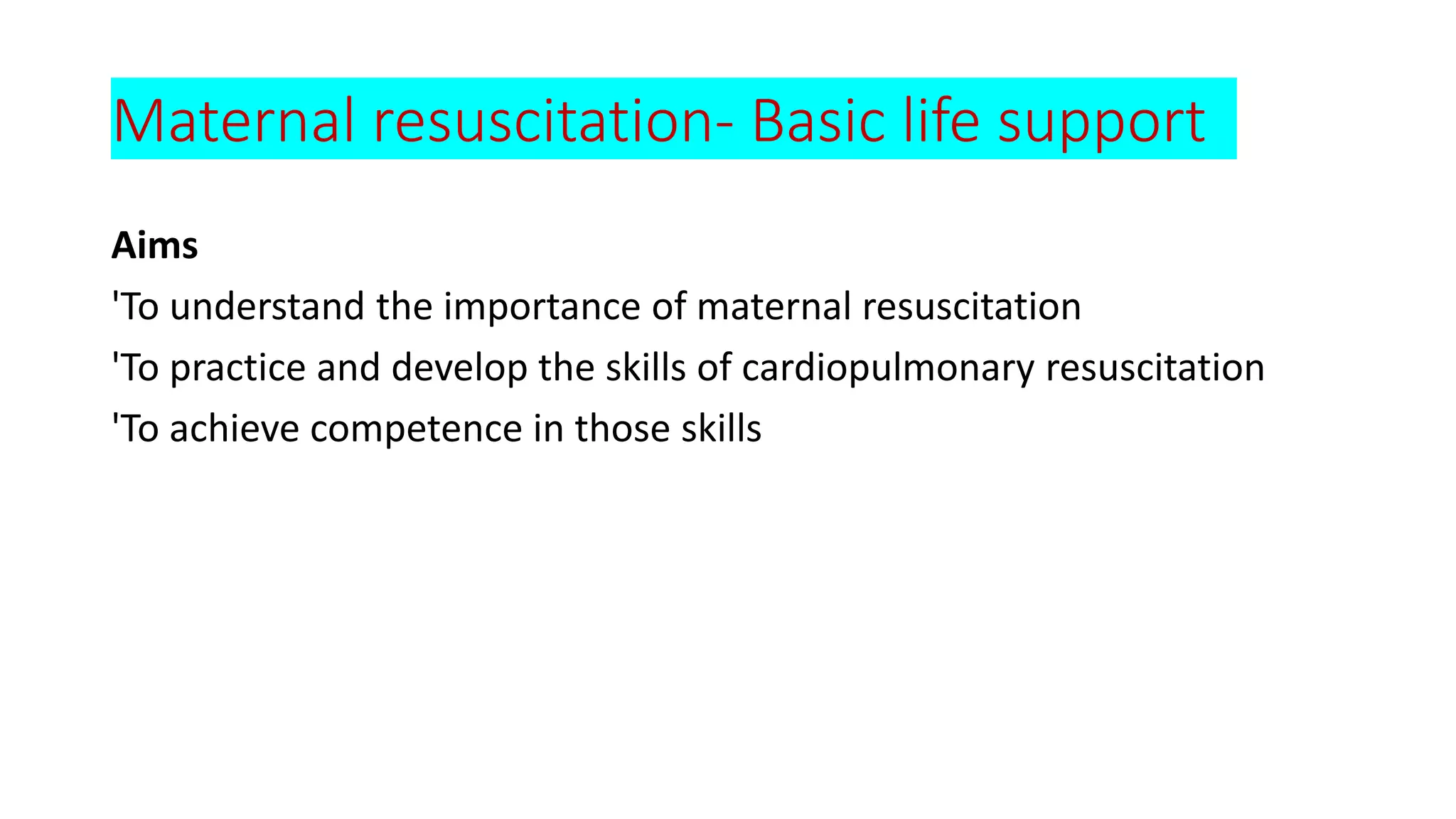 Maternal collapse in pregnancy | PPTX