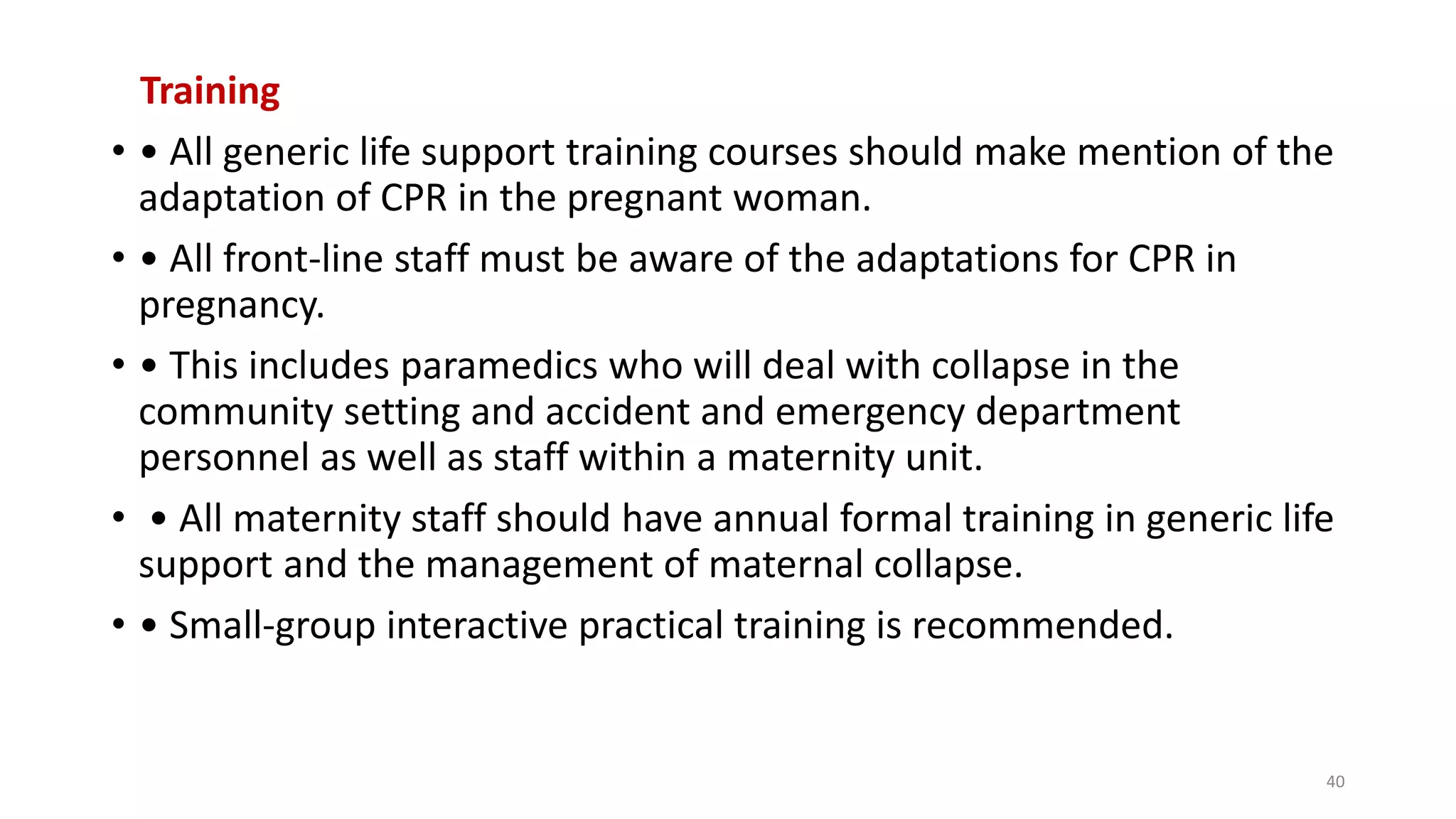 Maternal collapse in pregnancy | PPTX