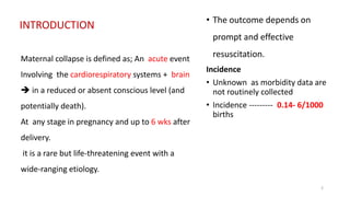 Maternal collapse in pregnancy | PPTX