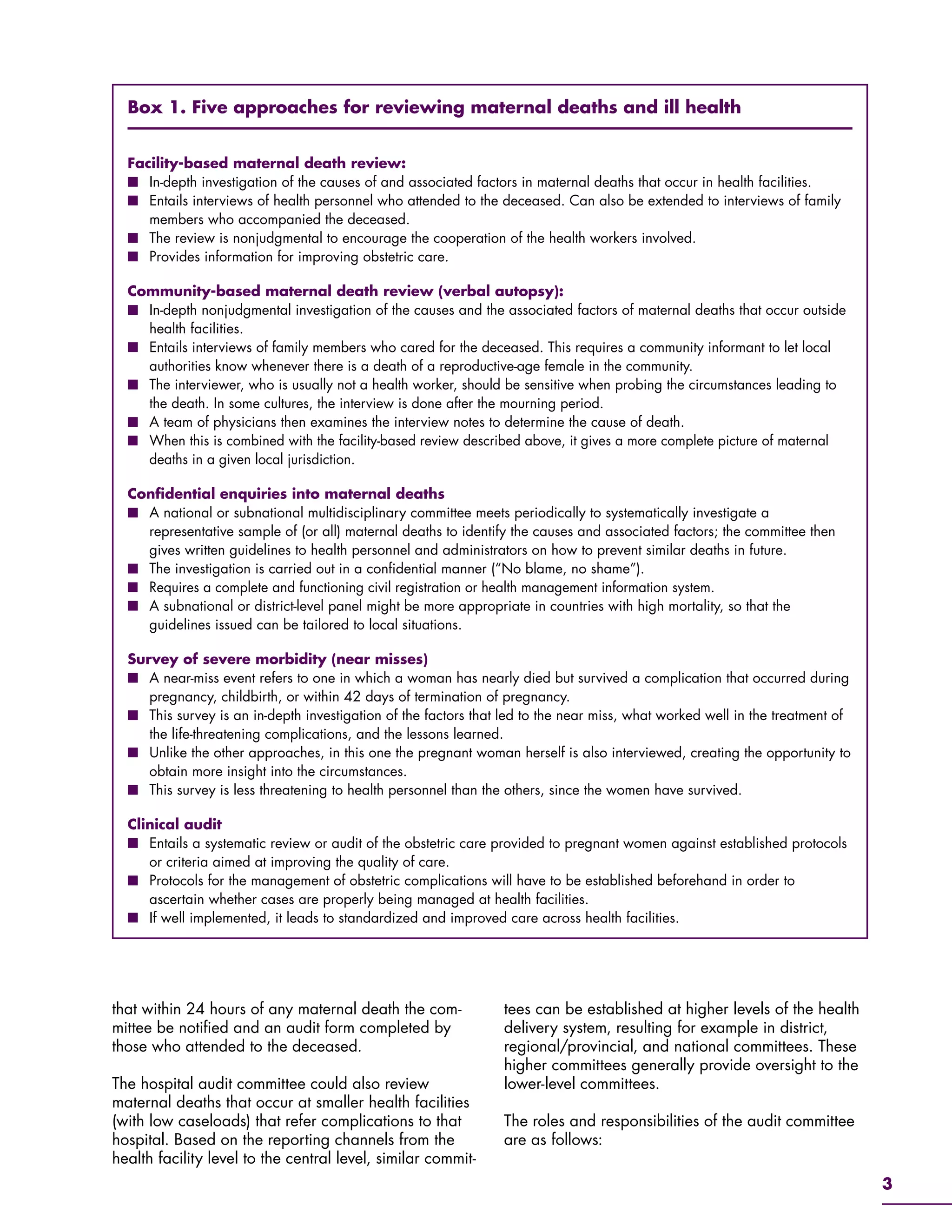 Maternal deathauditmarch22011 | PDF