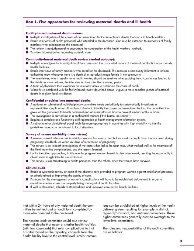 Maternal deathauditmarch22011 | PDF