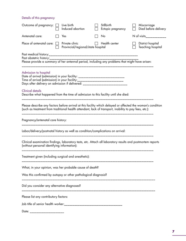 Maternal deathauditmarch22011 | PDF