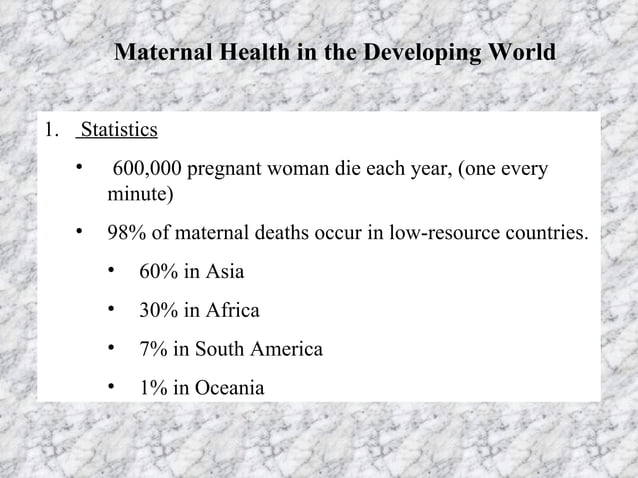 Maternal Death Presentation | PPT