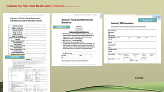 Maternal death review -surveillance and indicator analysis | PPTX