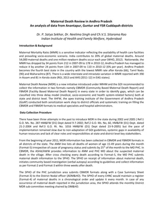 Maternal death review in andhra pradesh | DOCX | Pregnancy ...