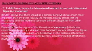 Maternal deprivation | PPTX
