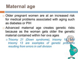 Maternal health and its infuence on child health | PPTX