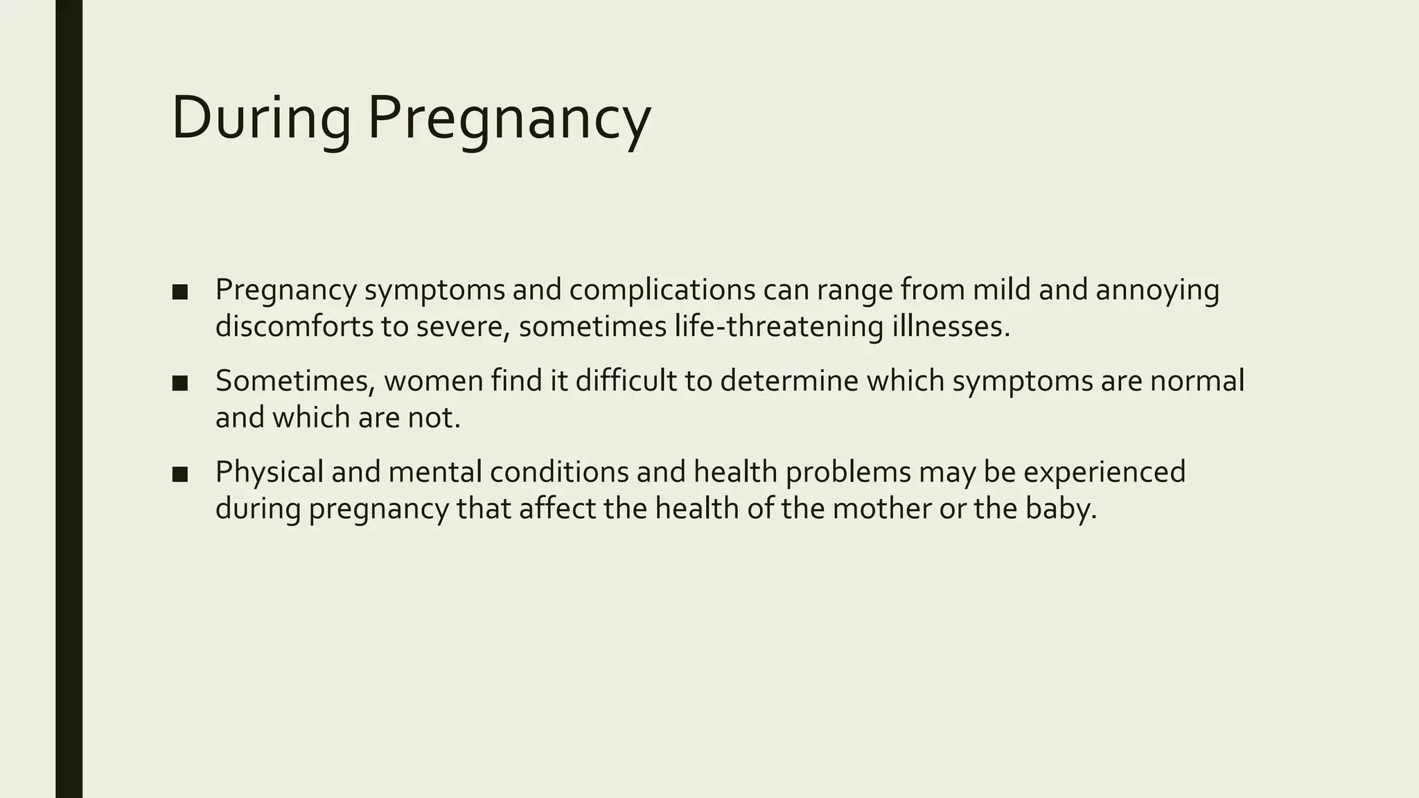 Maternal health concerns | PPTX