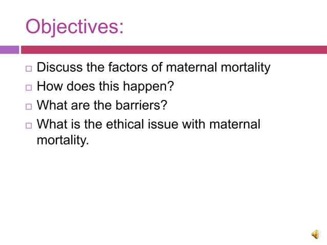Maternal health in developing countries presentation | PPT
