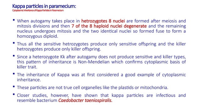 Cell Biology and genetics- Maternal Inheritance Class | PPTX