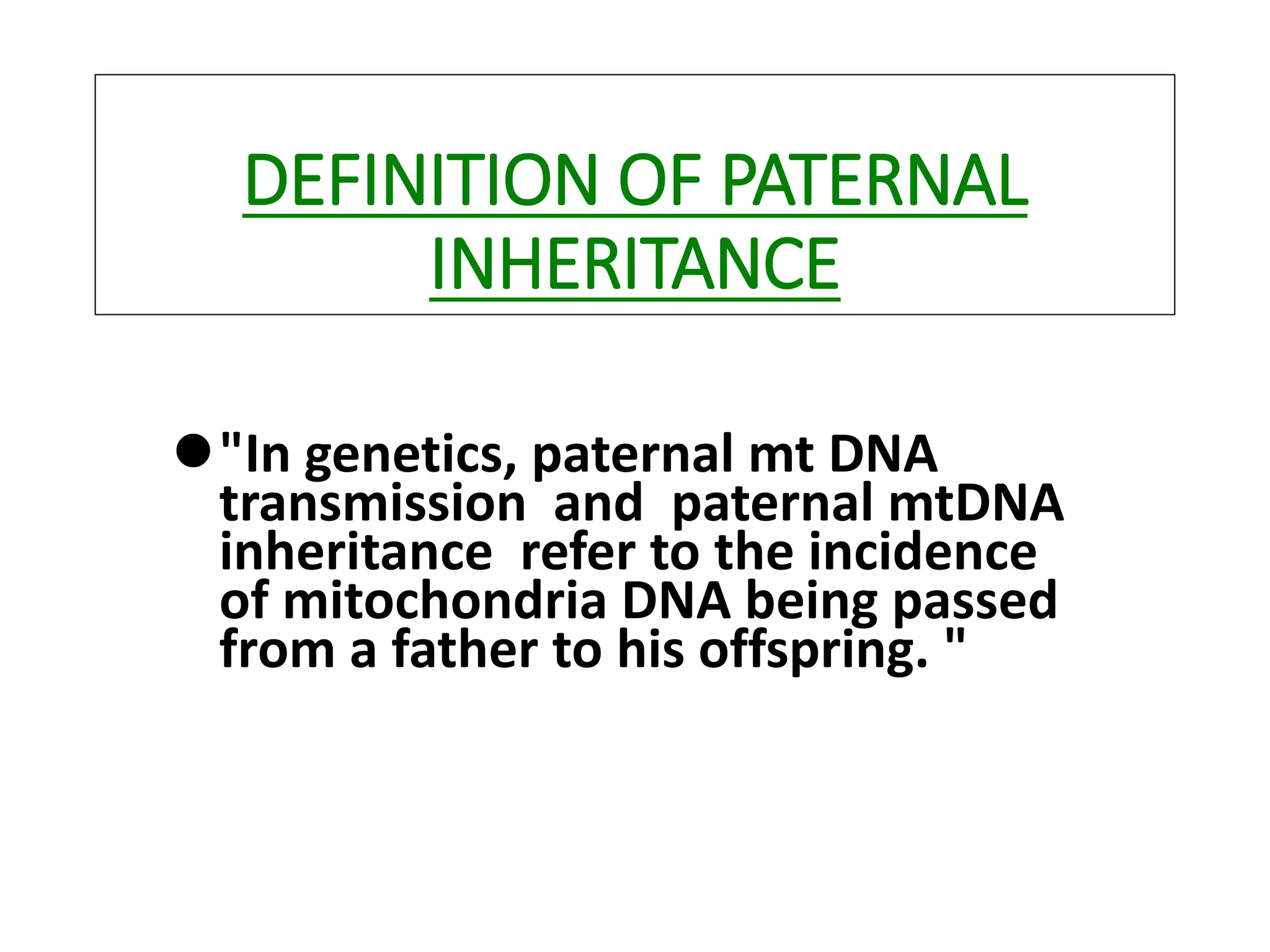 Maternal inheritance of chloroplasts dna | PPTX