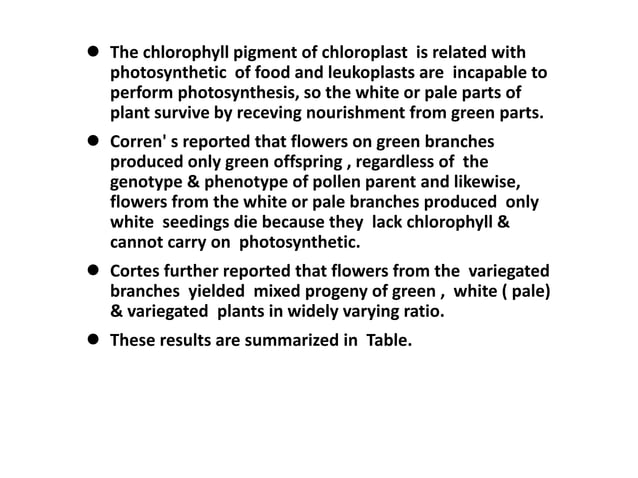 Maternal inheritance of chloroplasts dna | PPTX | Biological Sciences ...