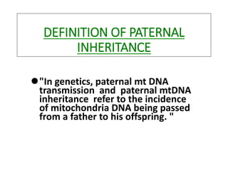 Maternal inheritance of chloroplasts dna | PPTX