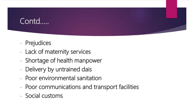 Maternal morbidity and mortality | PPTX
