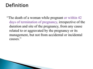 Maternal mortality | PPT