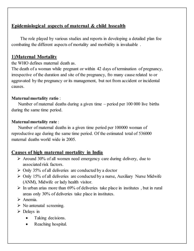 Maternal mortality | PDF