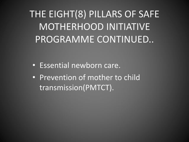 Maternal mortality and safe motherhood | PPTX | Pregnancy ...