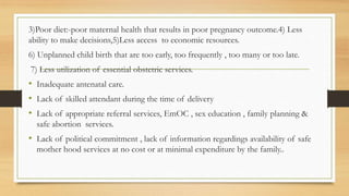 Maternal mortality | PPTX