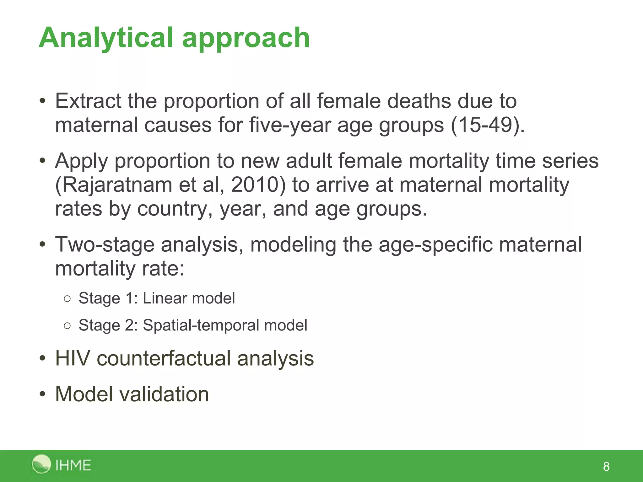 Maternal mortality estimates: global progress on levels and trends | PPT
