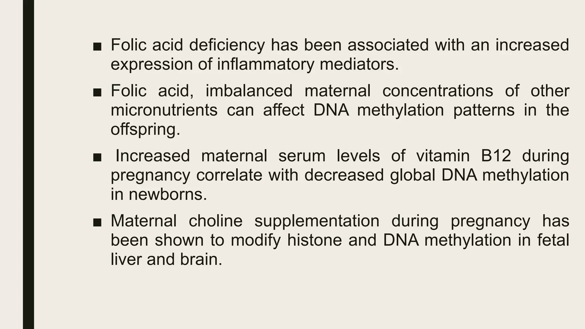 Maternal Nutrition and Epigenetics | PDF