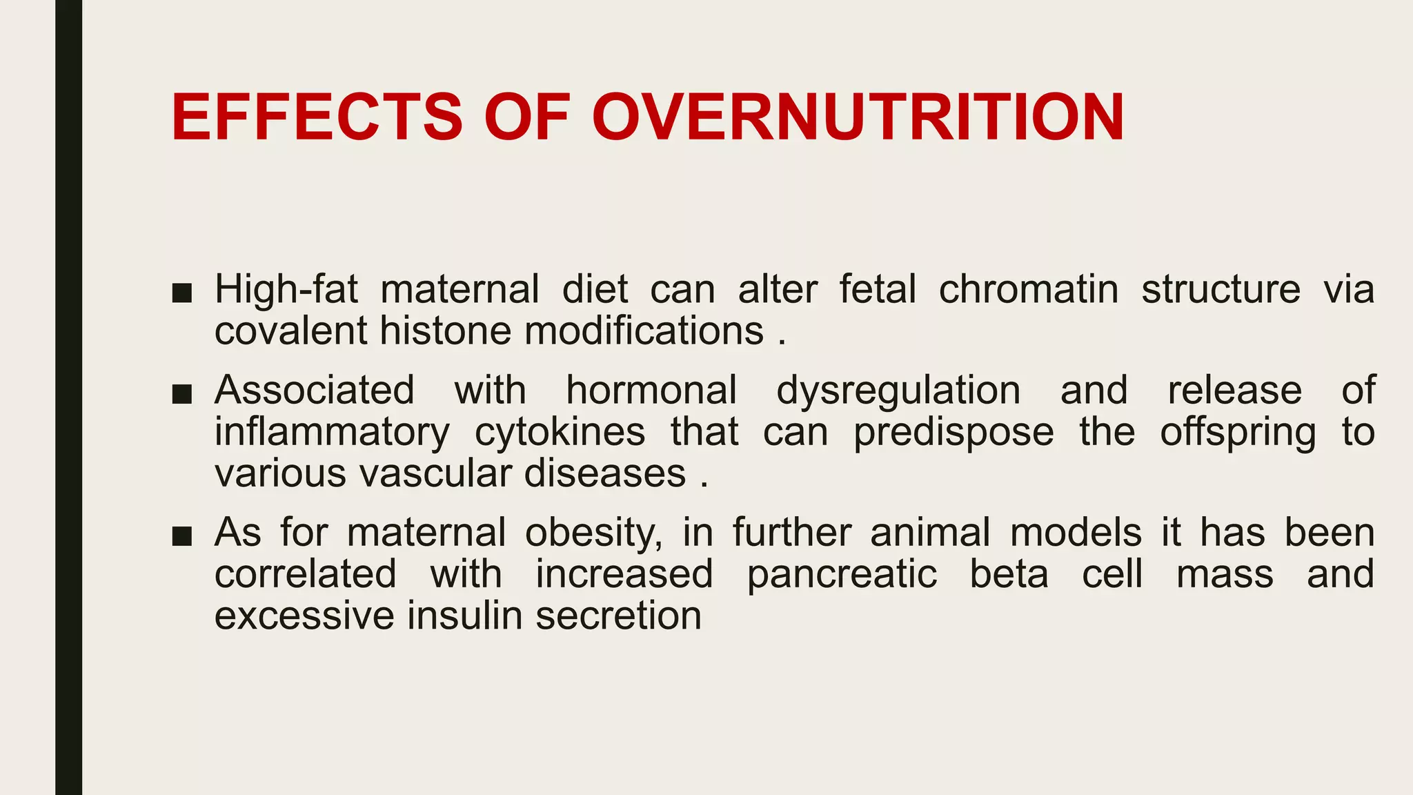 Maternal Nutrition and Epigenetics | PDF