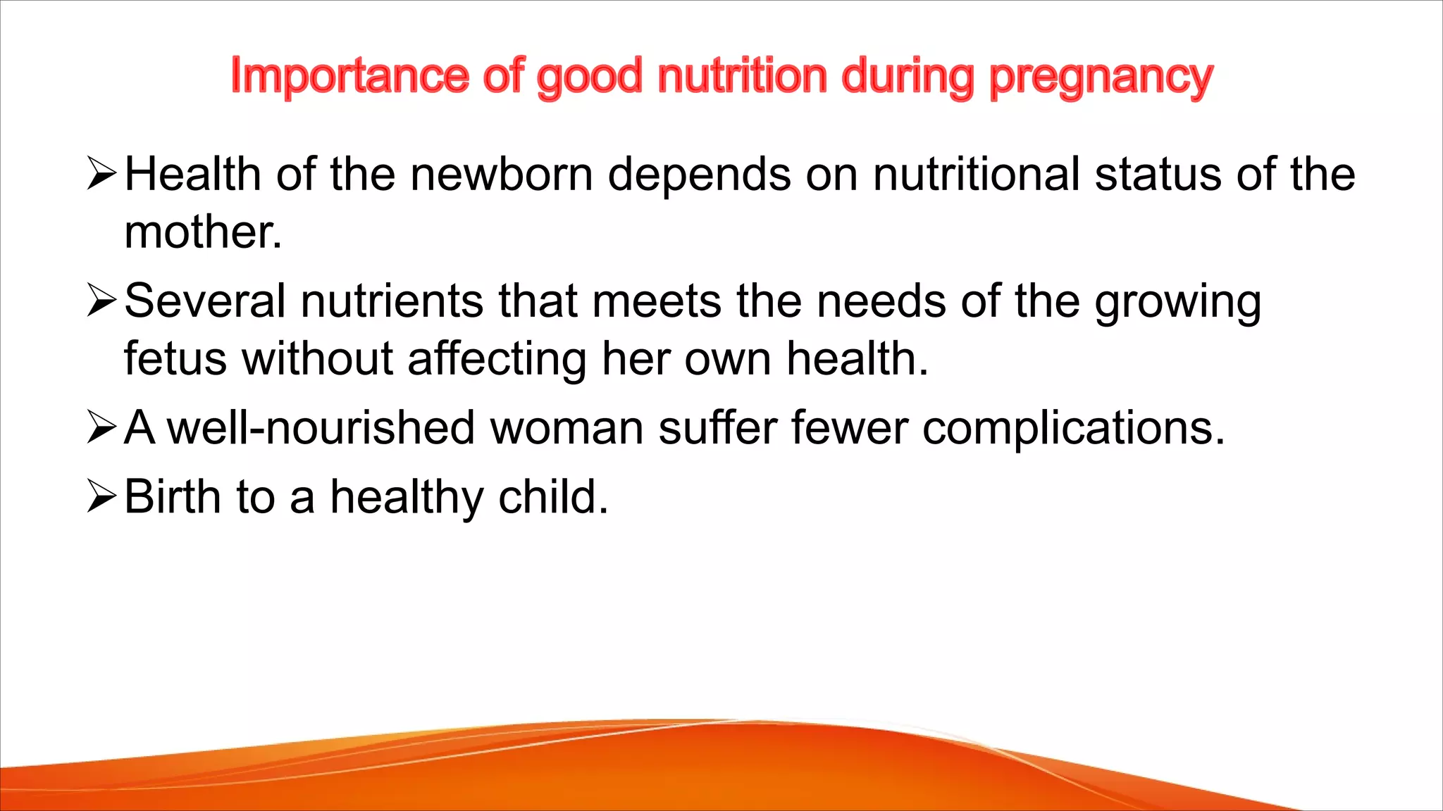 Maternal nutrition slides BY Shan Ali | PDF
