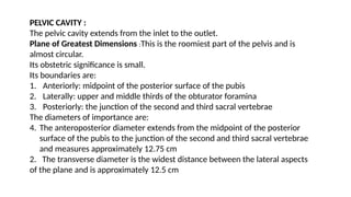 basics of maternal pelvis and general diameters | PPTX