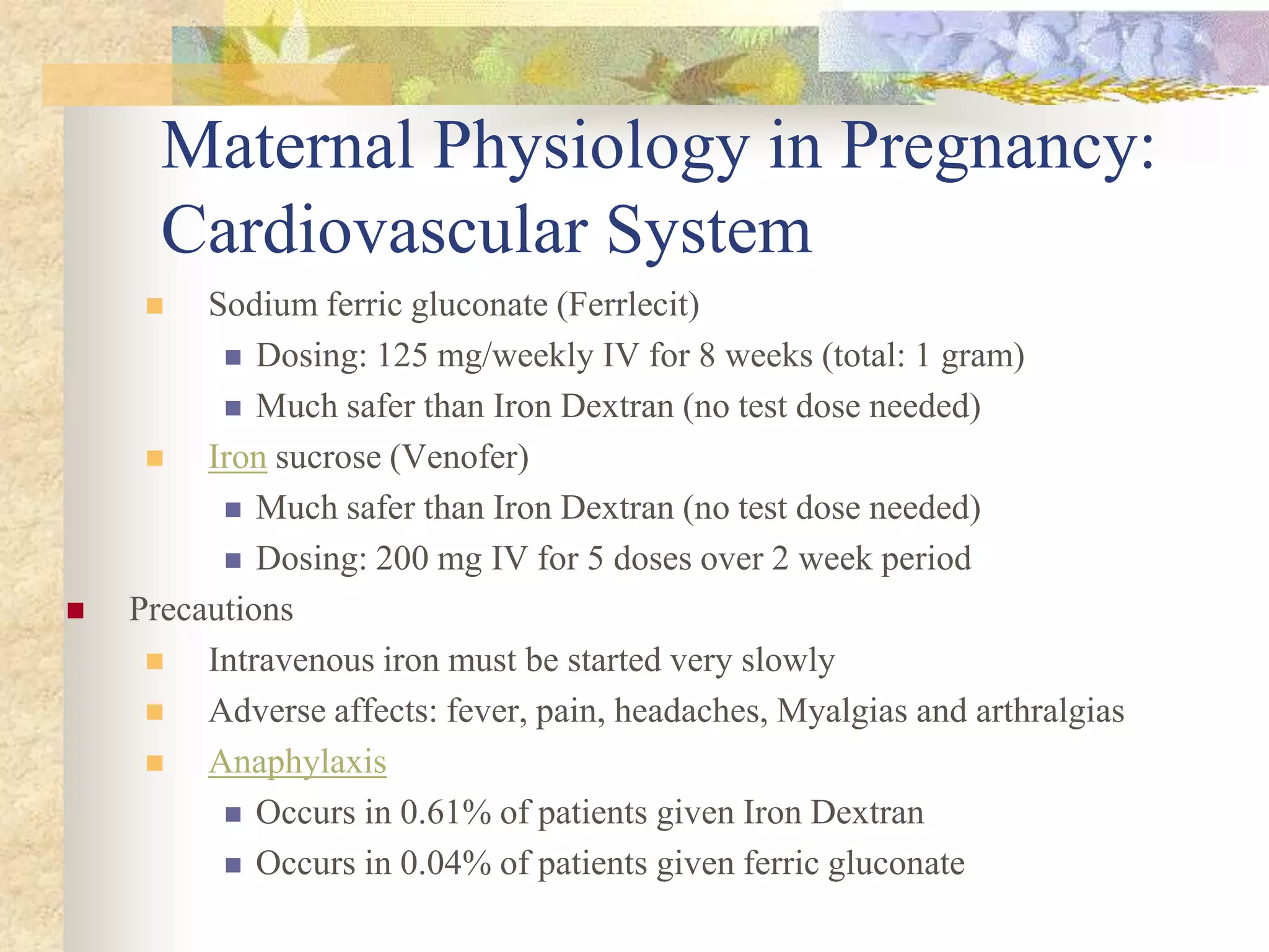 Maternal Physiology in Pregnancy | PPTX