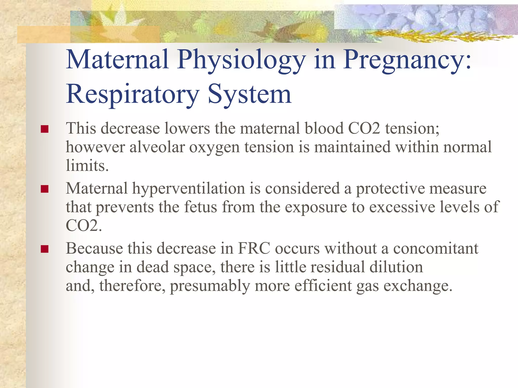 Maternal Physiology in Pregnancy | PPTX