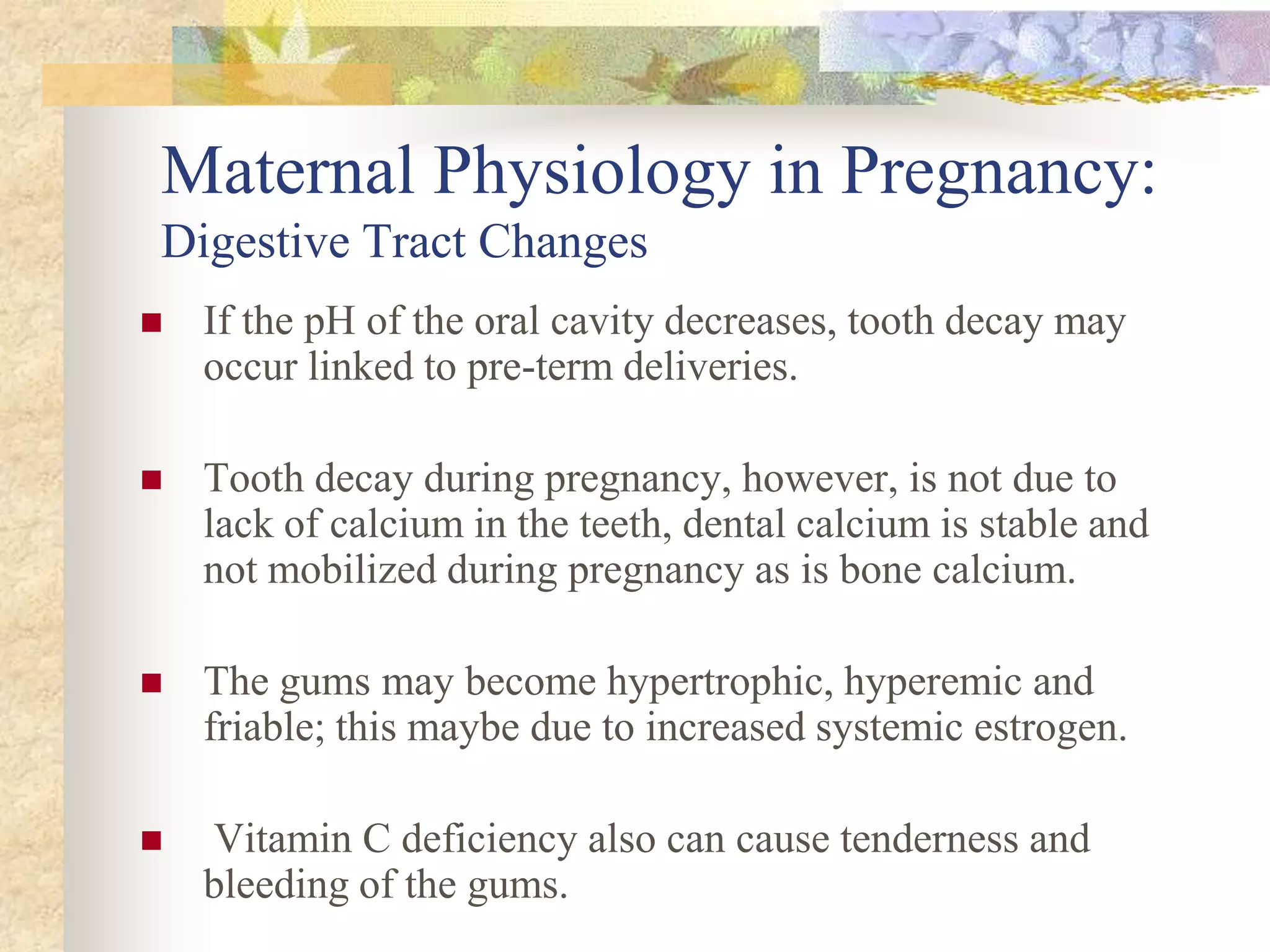 Maternal Physiology in Pregnancy | PPTX