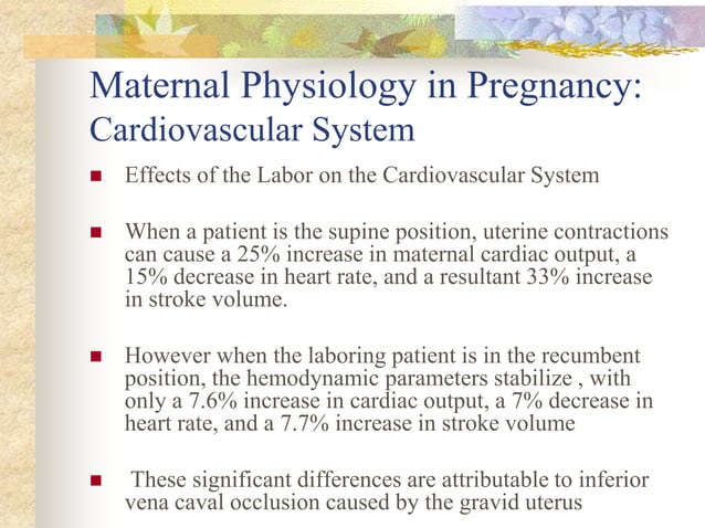 Maternal Physiology in Pregnancy | PPTX