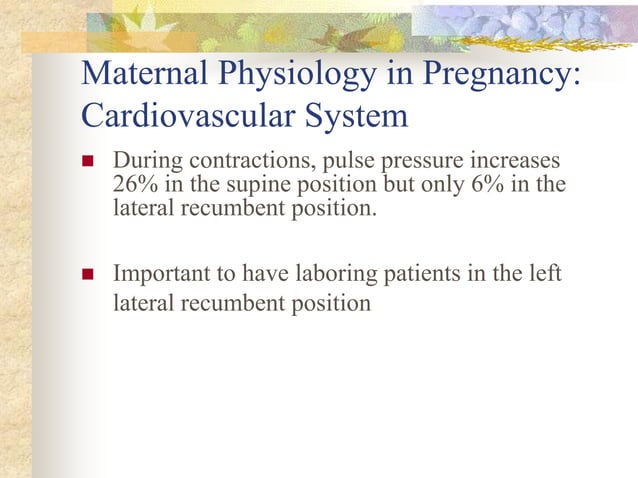 Maternal Physiology in Pregnancy | PPTX