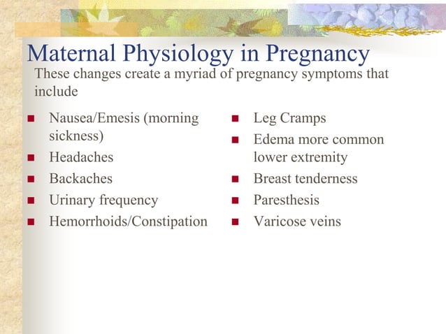 Maternal Physiology in Pregnancy | PPTX