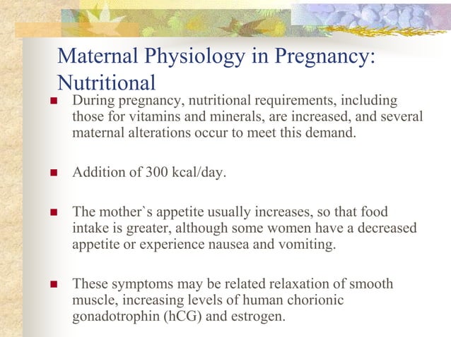 Maternal Physiology in Pregnancy | PPTX