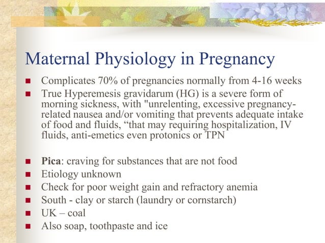 Maternal Physiology in Pregnancy | PPTX