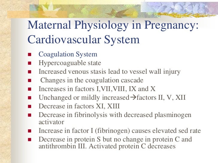 Maternal Physiology in Pregnancy