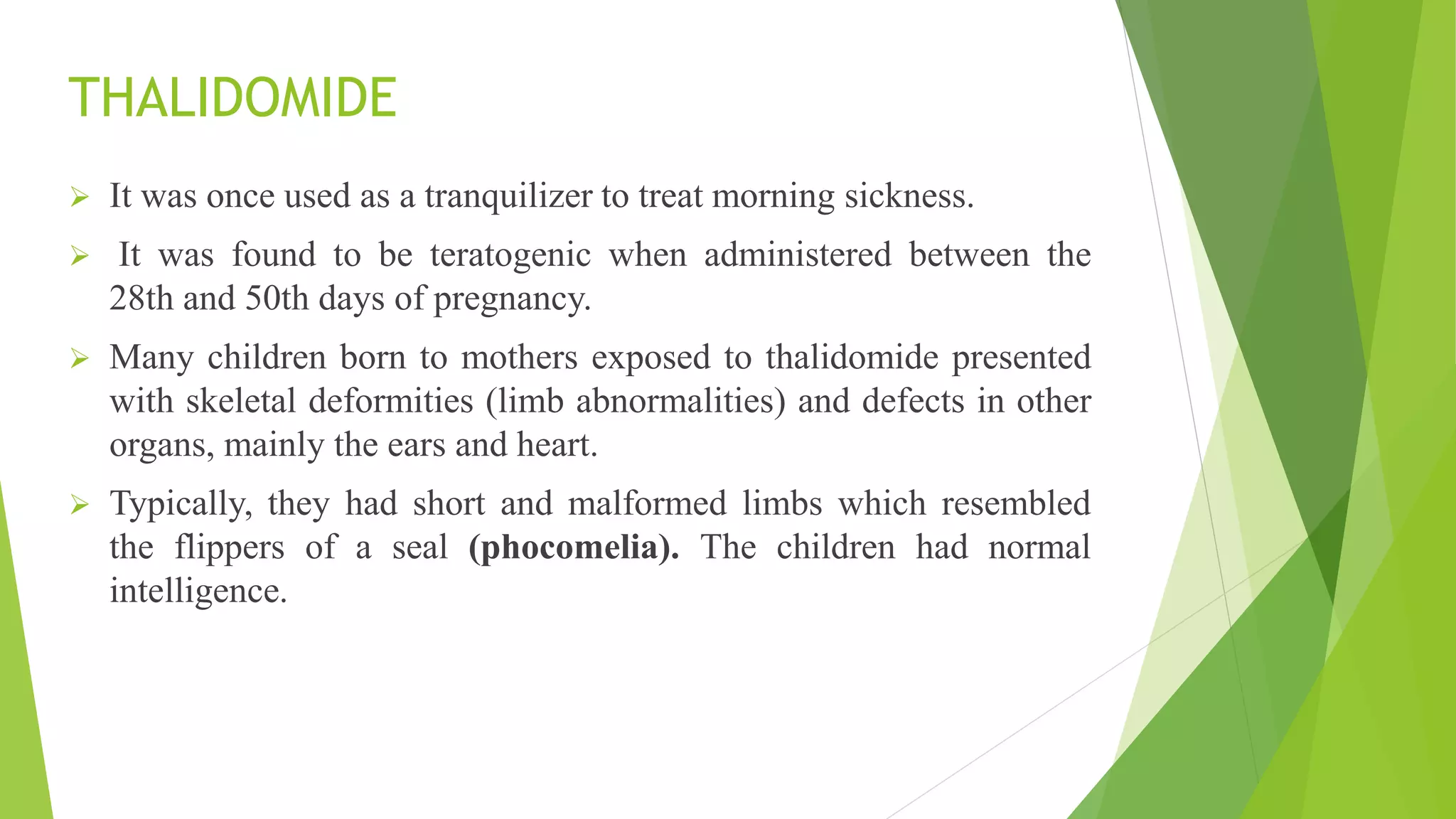 Maternal prenatal and genetic influence on defects and diseases (Unit ...