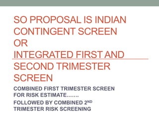 Maternal screening in pregnancy final | PPT