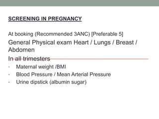 Maternal screening in pregnancy final | PPT