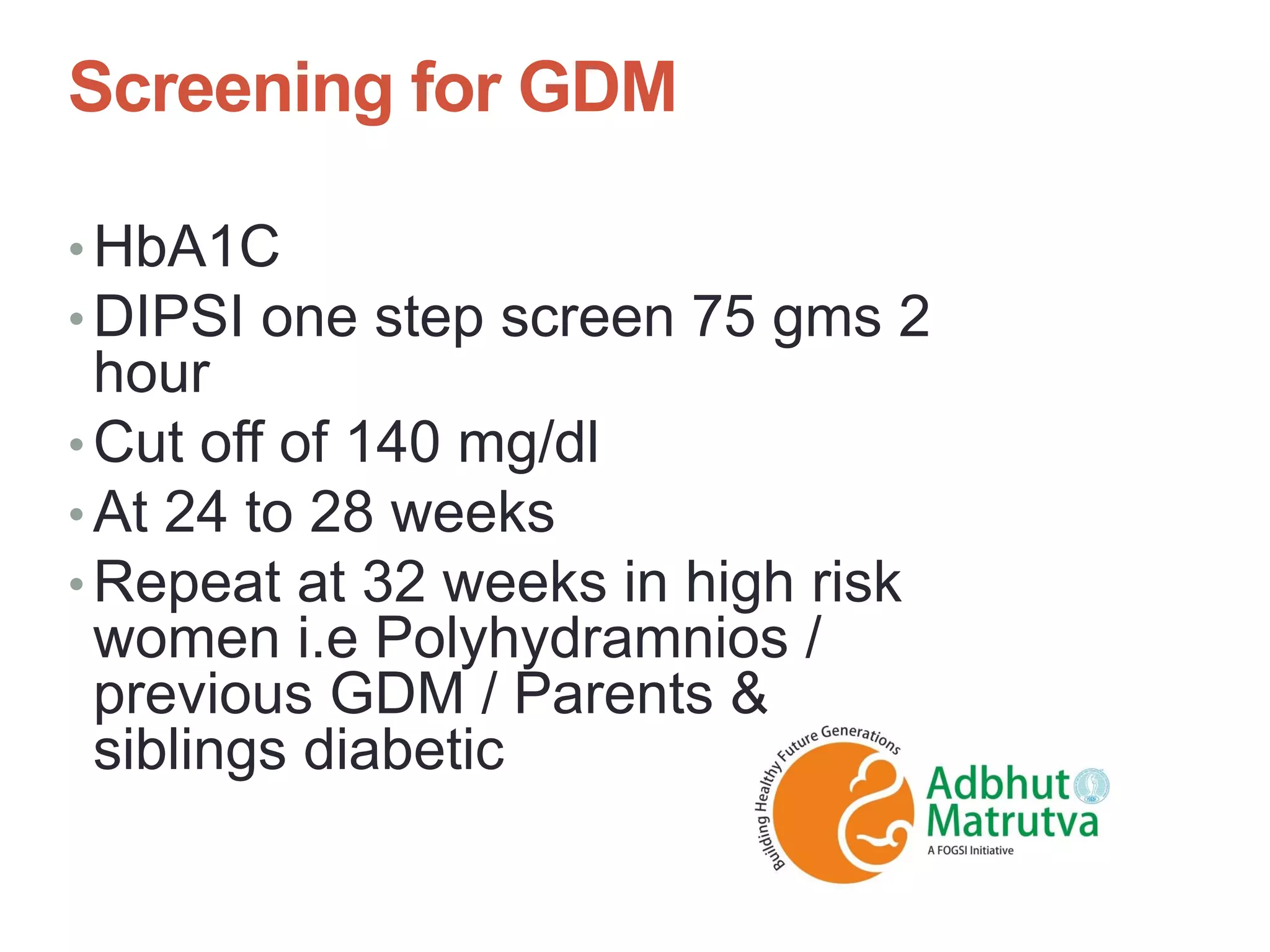Maternal screening in pregnancy final | PDF